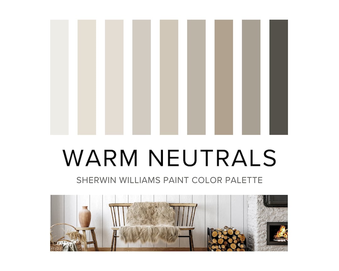 Warm Neutrals Color Palette: Sherwin Williams Paint Palette for Modern ...