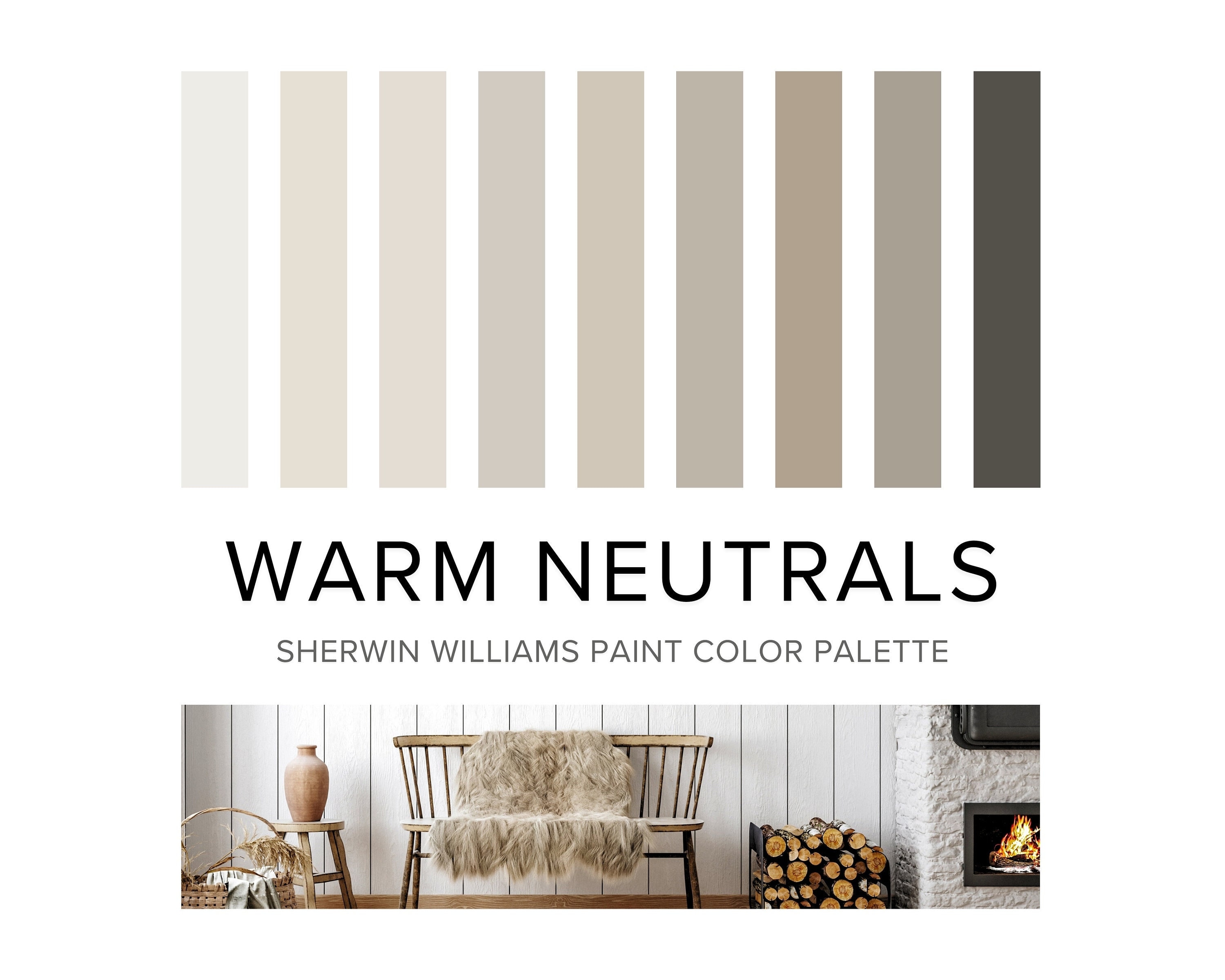 Warm Neutrals Color Palette: Sherwin Williams Paint Palette for Modern ... Warm Neutrals Color Palette: Sherwin Williams Paint Palette for Modern ...