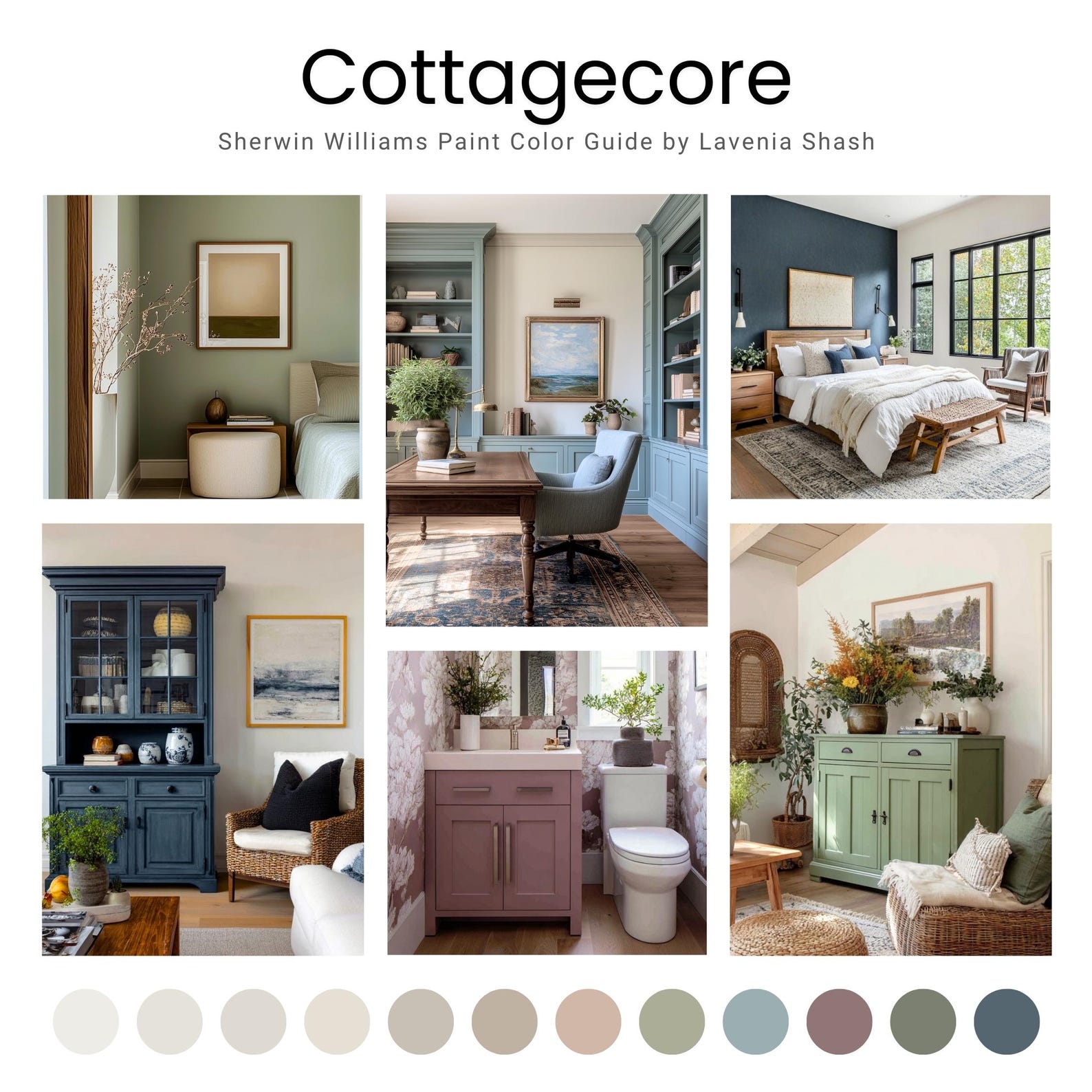 Cottagecore Color Palette: Sherwin Williams Whole House Interior Paint ...