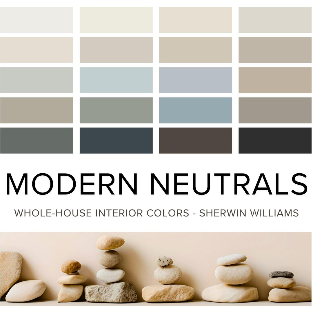 Modern Neutral Color Palette: Sherwin Williams Warm and Cozy Home Paint ...