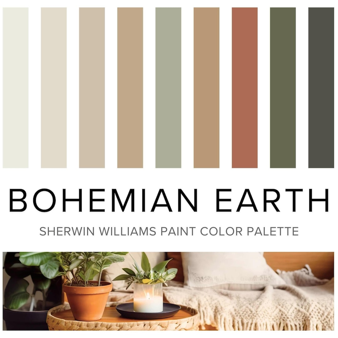 Boho Color Palette: Sherwin Williams Paint Colors Bohemian Home ...