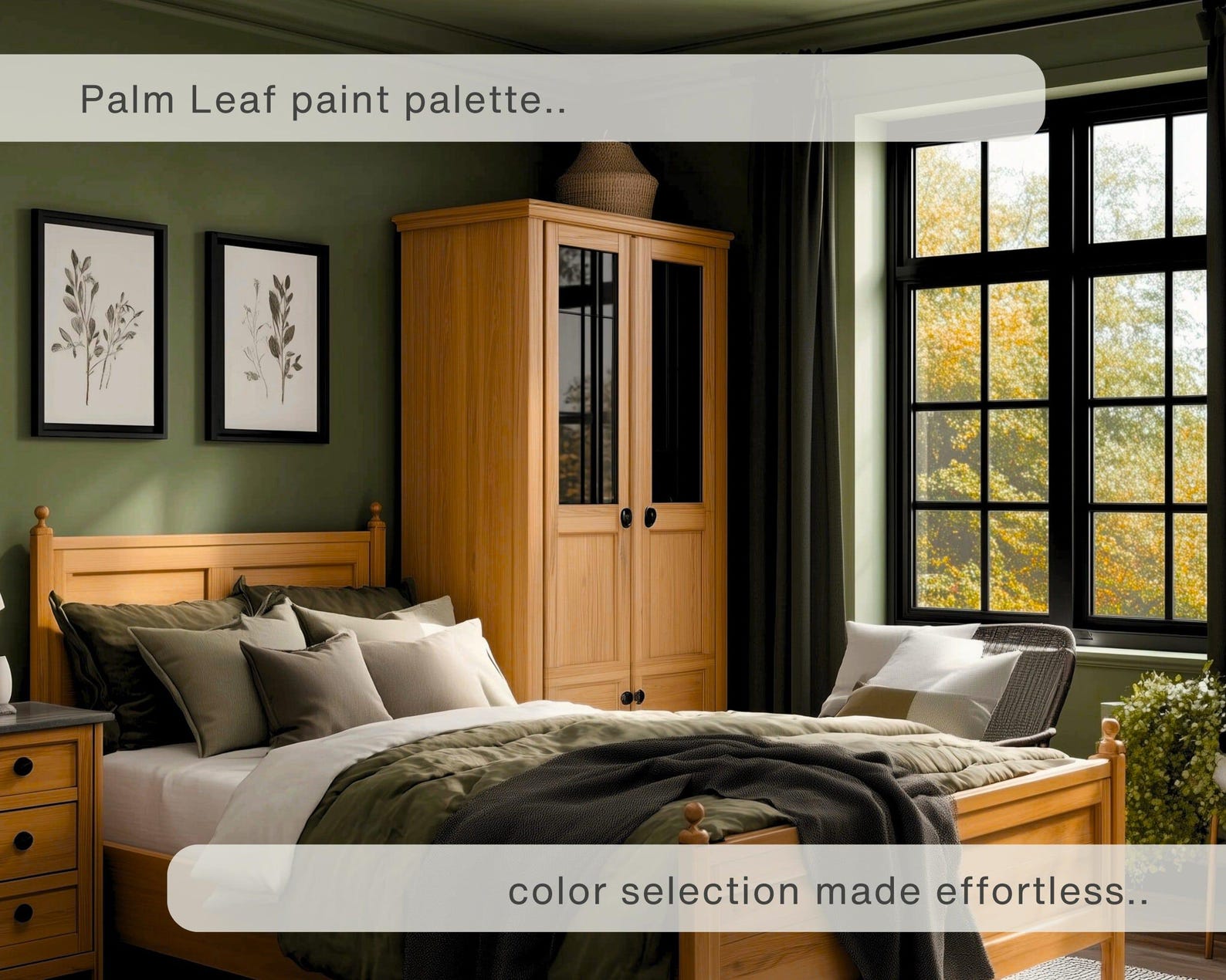 Palm Leaf Color Palette: Sherwin Williams Paint Palette, Dark Olive ...