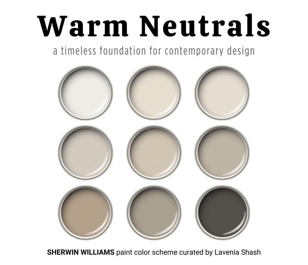 Warm Neutrals Color Palette With Sherwin Williams Accessible Beige ...