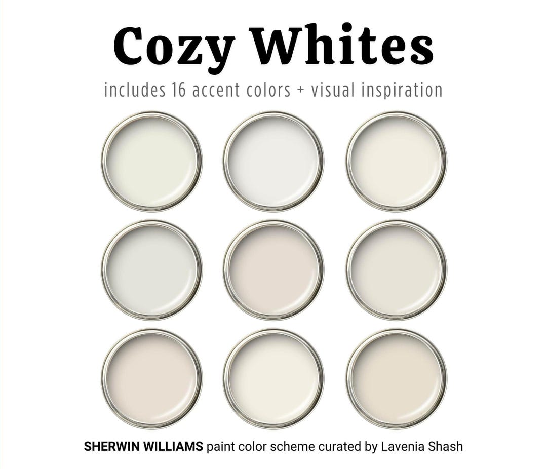 White Wall Colors: Sherwin Williams White Paint Color Palette - Modern ...