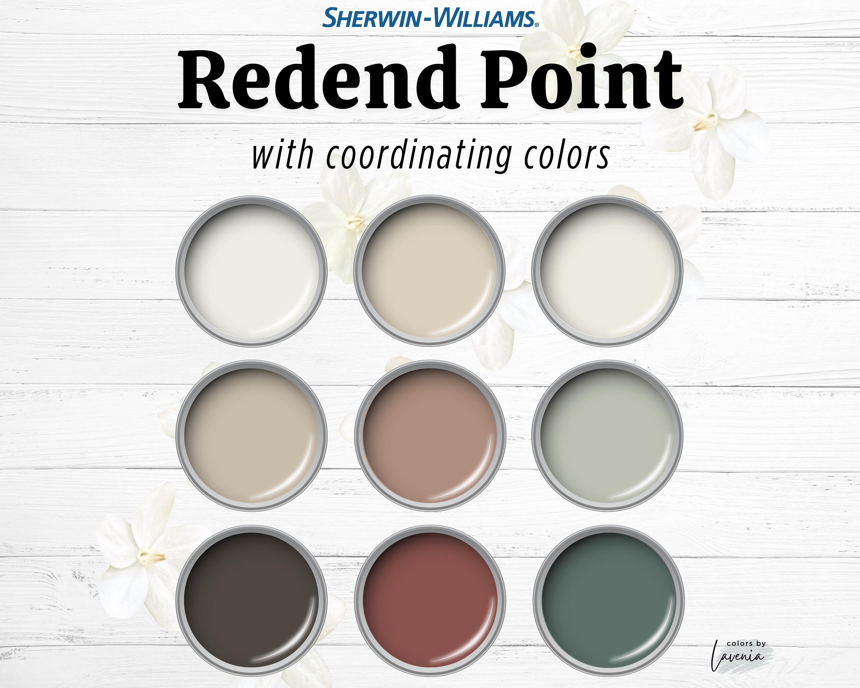 Redend Point Sherwin Williams Color of the Year 2023 Paint Palette With ...