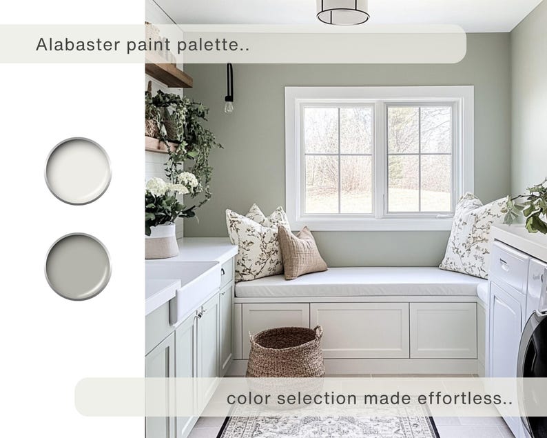 Alabaster Color Palette: Sherwin Williams Home Paint Scheme - Whole ...