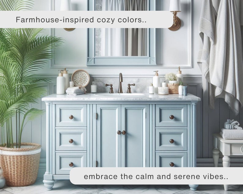 Modern Farmhouse Color Palette: Sherwin Williams Blue Paint Palette for ...