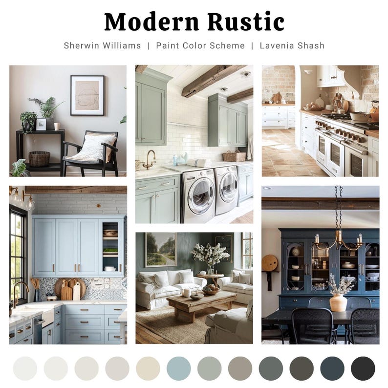 Modern Rustic Color Palette: Sherwin Williams Whole House Interior ...
