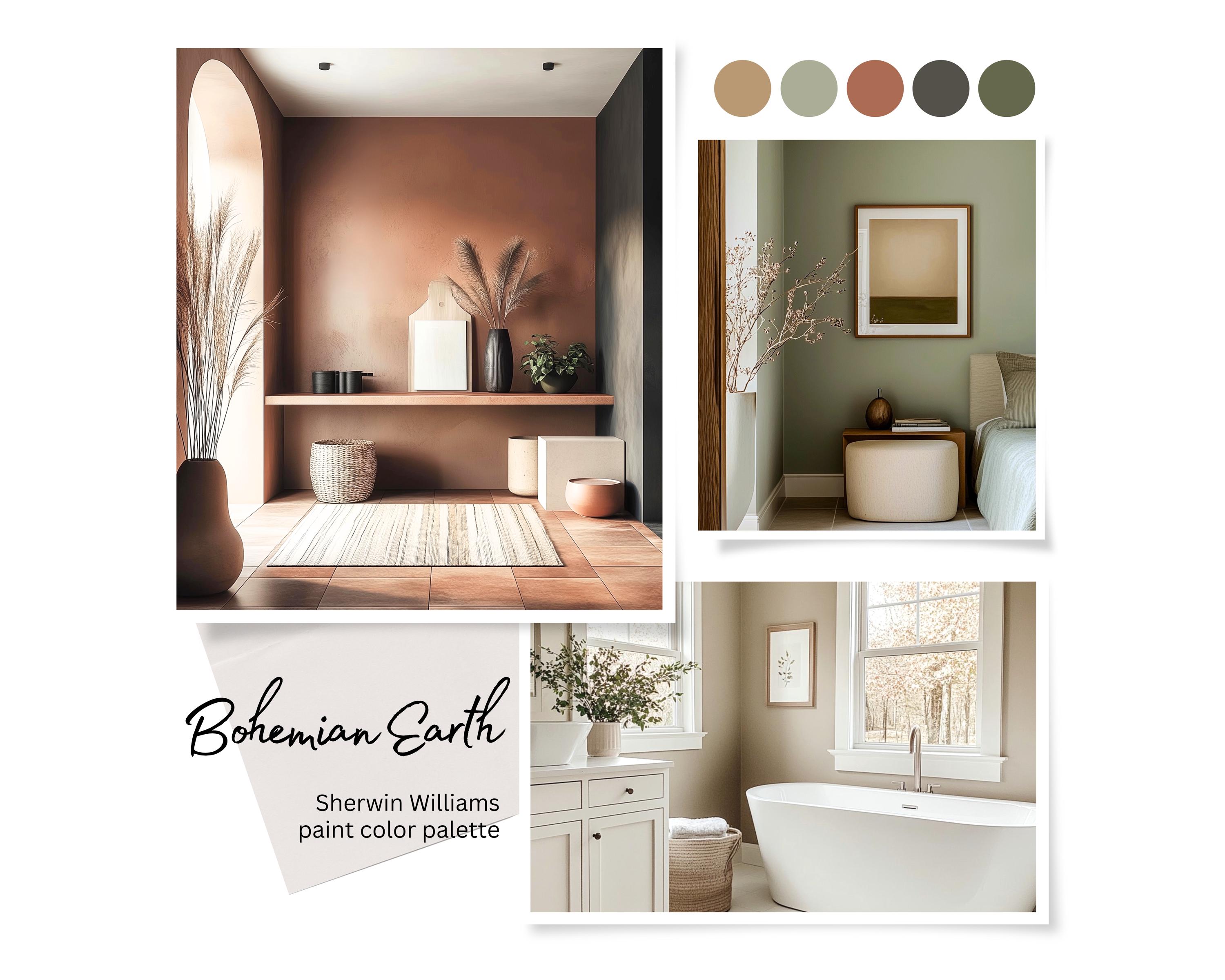 Boho Color Palette: Sherwin Williams Paint Colors for Earthy Warm ...