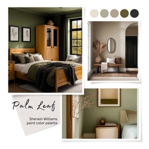 Palm Leaf Color Palette: Sherwin Williams Paint Palette, Dark Olive ...