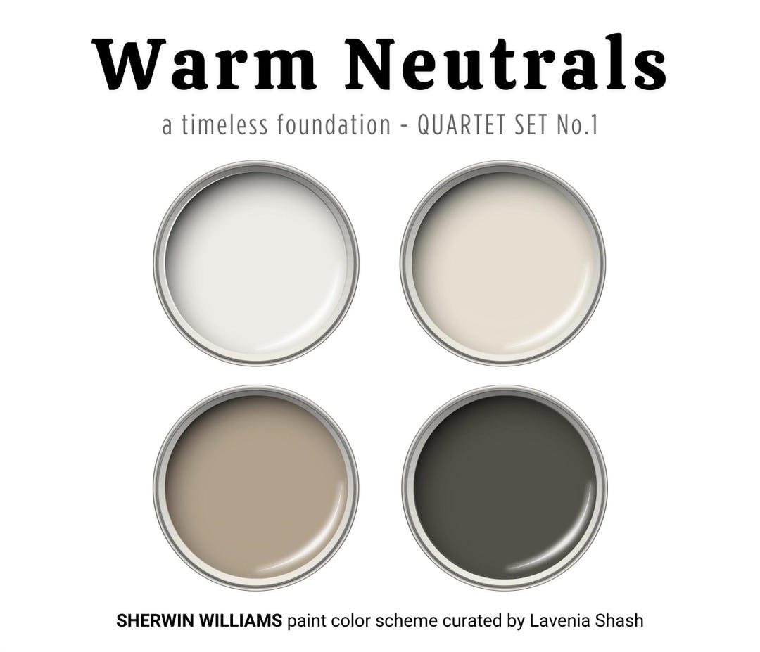 Warm Neutrals Color Palette With Sherwin Williams Paint Colors, White ...