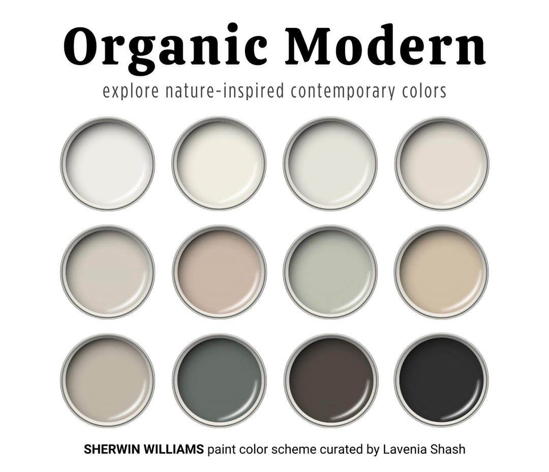 Organic Modern Color Palette: Sherwin Williams Home Paint Scheme ...