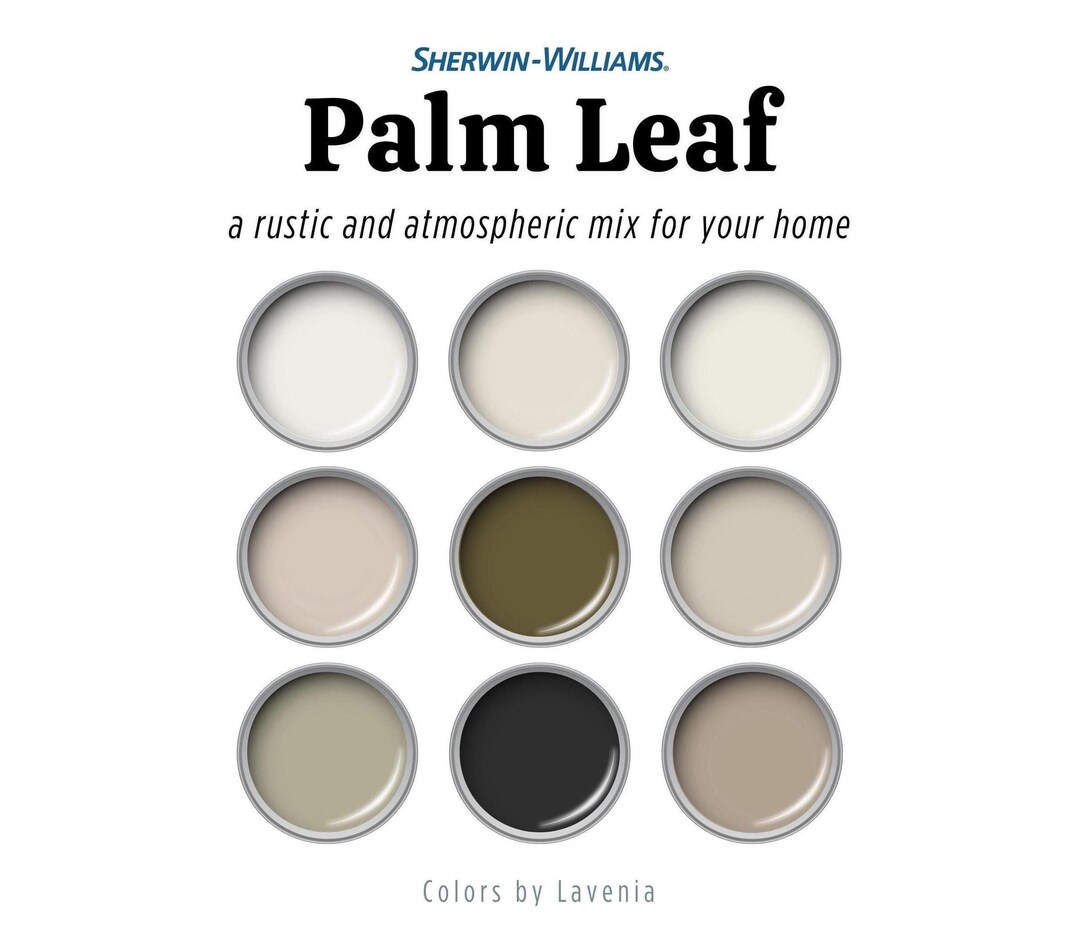 Palm Leaf Color Palette: Sherwin Williams Paint Palette, Dark Olive ...