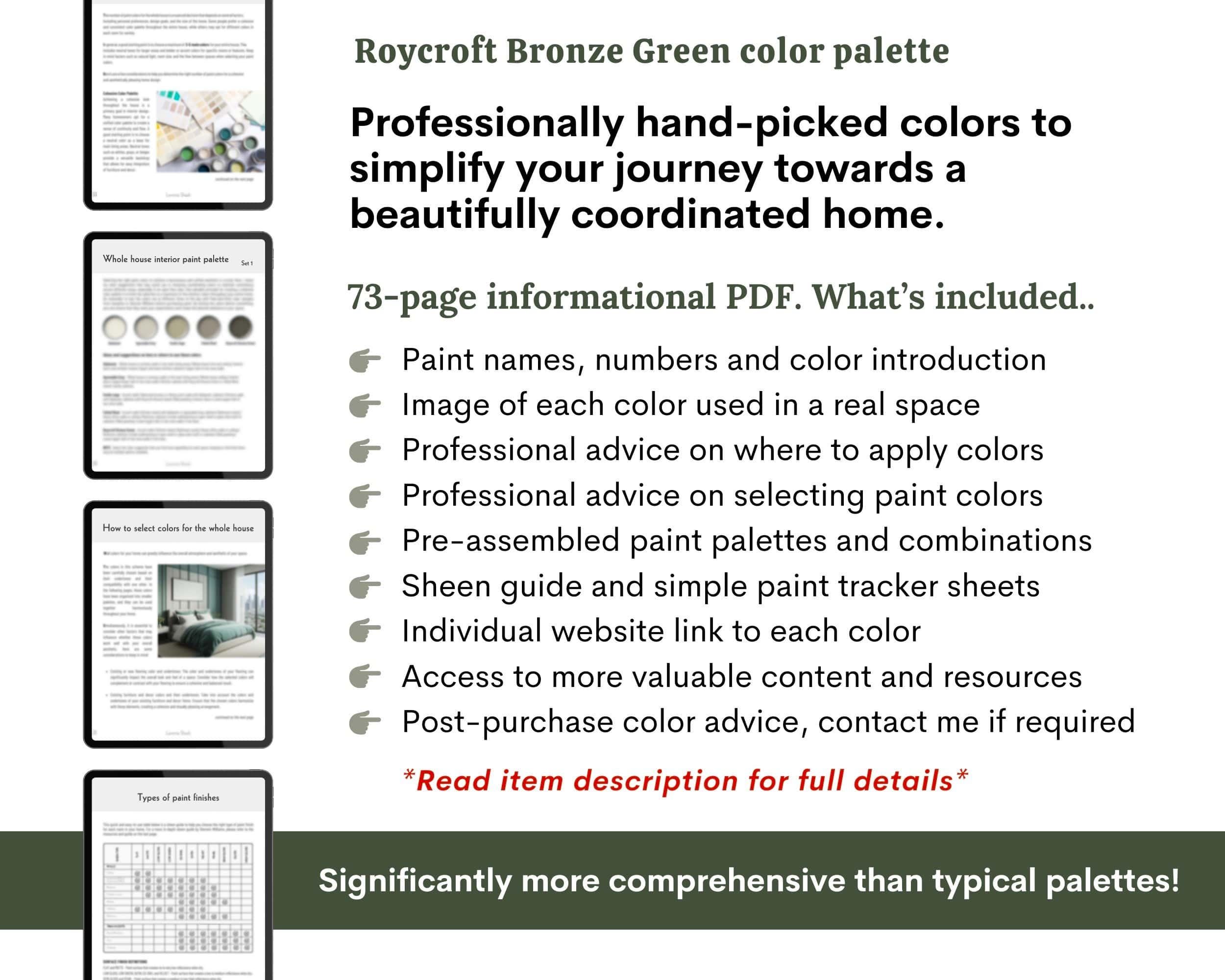 Roycroft Bronze Green Sherwin Williams Color Palette, 2024 Paint Colors ...