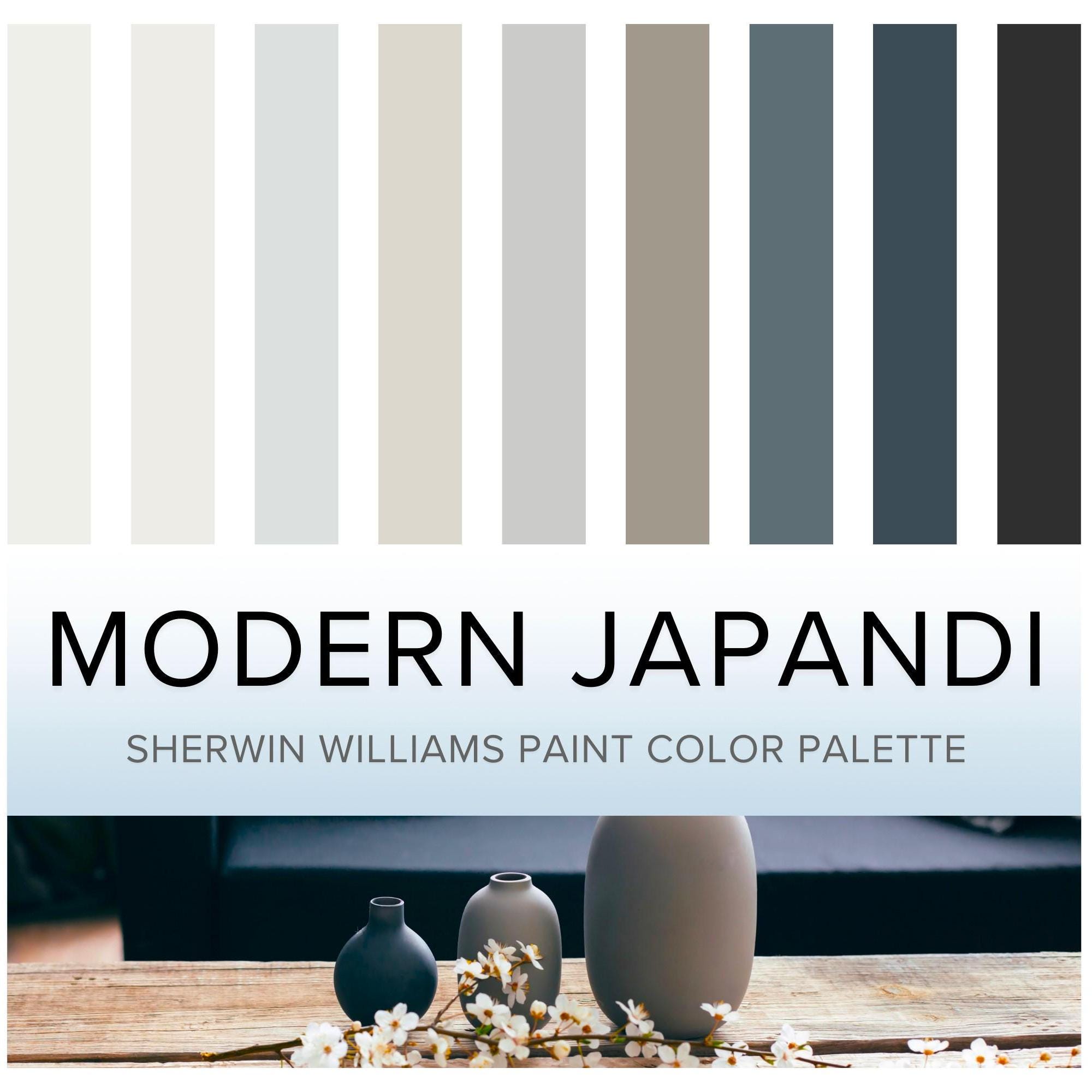 Japandi Color Palette: Sherwin Williams Home Paint Scheme - Modern and ...