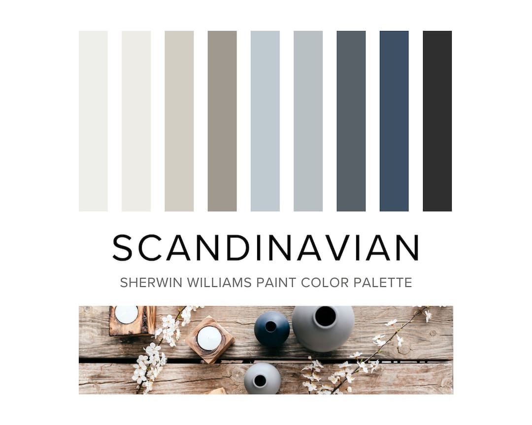 Sherwin Williams Color Palette, Modern Scandinavian Whole House Paint ...