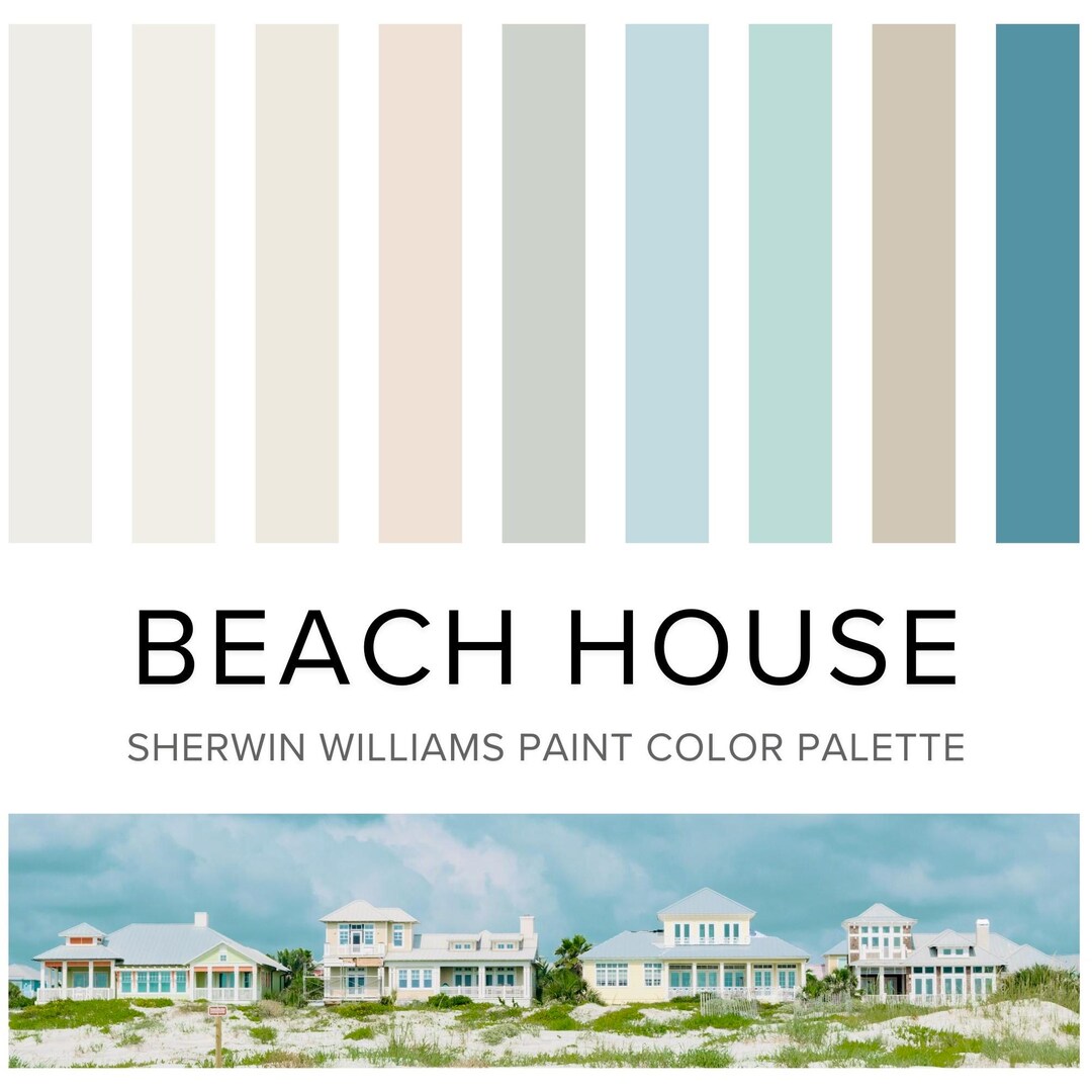 Beach House Color Palette: Sherwin Williams Coastal or Farmhouse Home ...