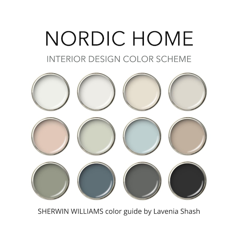 Nordic Scandinavian Color Palette: Sherwin Williams Home Interior Paint ...