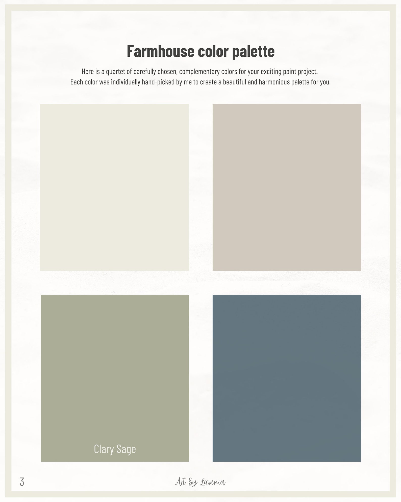 Sherwin Williams Farmhouse Color Palette With Clary Sage - Etsy Australia