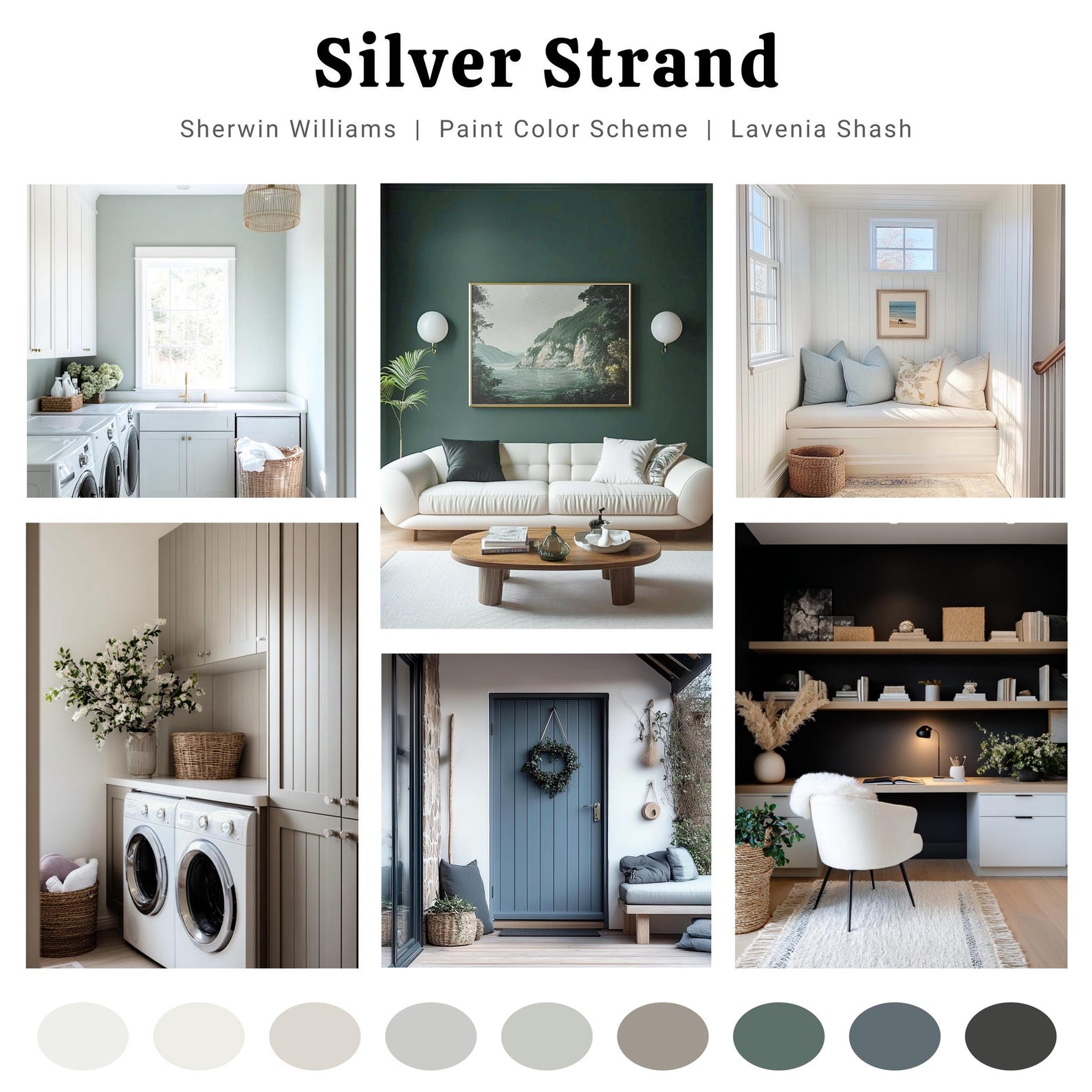 Silver Strand Sherwin Williams Color Palette: Whole House Interior ...