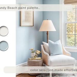 Sandy Beach House Color Palette: Sherwin Williams Calm Coastal Paint ...