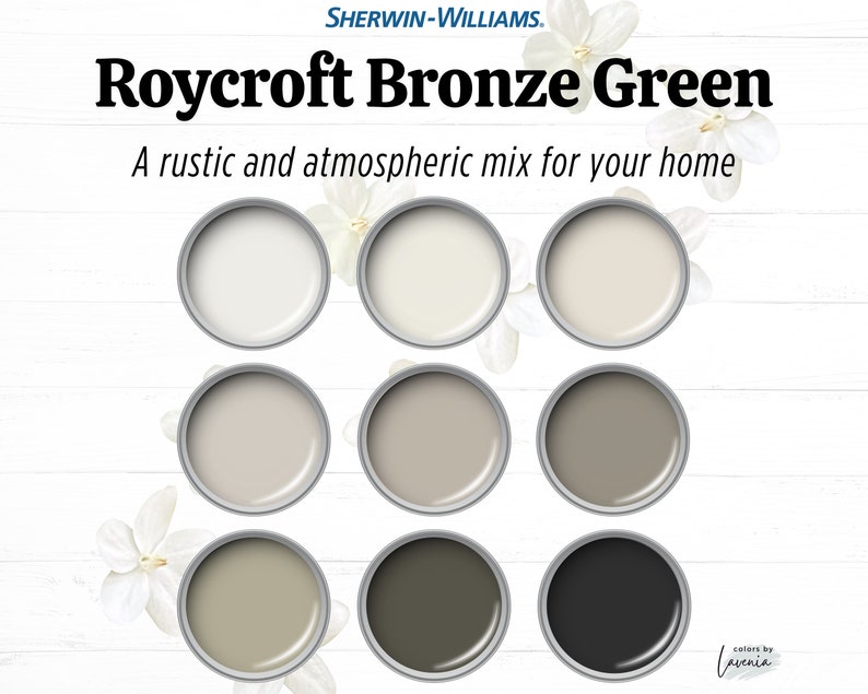 Roycroft Bronze Green Sherwin Williams Color Palette, 2024 Paint Colors ...