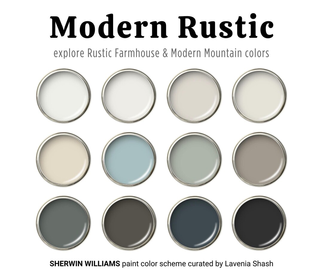 Modern Rustic Color Palette: Sherwin Williams Whole House Interior ...