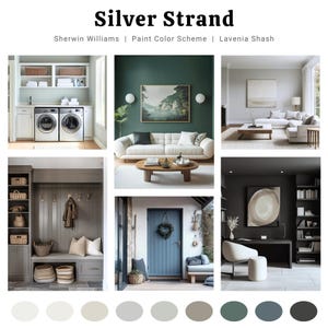 Silver Strand Sherwin Williams Color Palette, Whole House Paint Palette ...