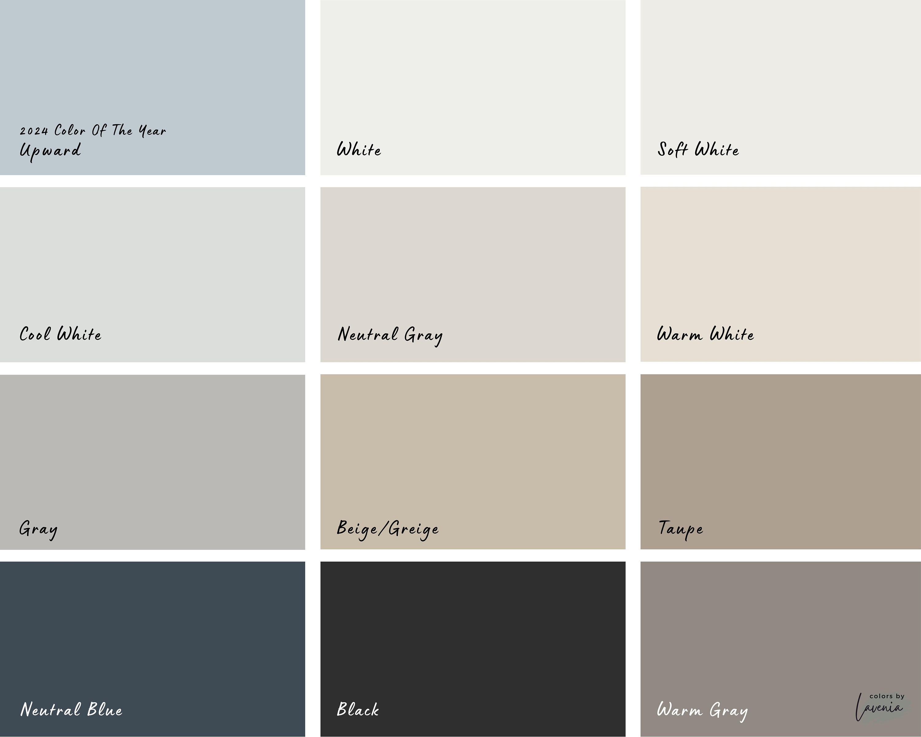 Sherwin Williams Upward, Paint Color Palette With Blue and Neutrals ...