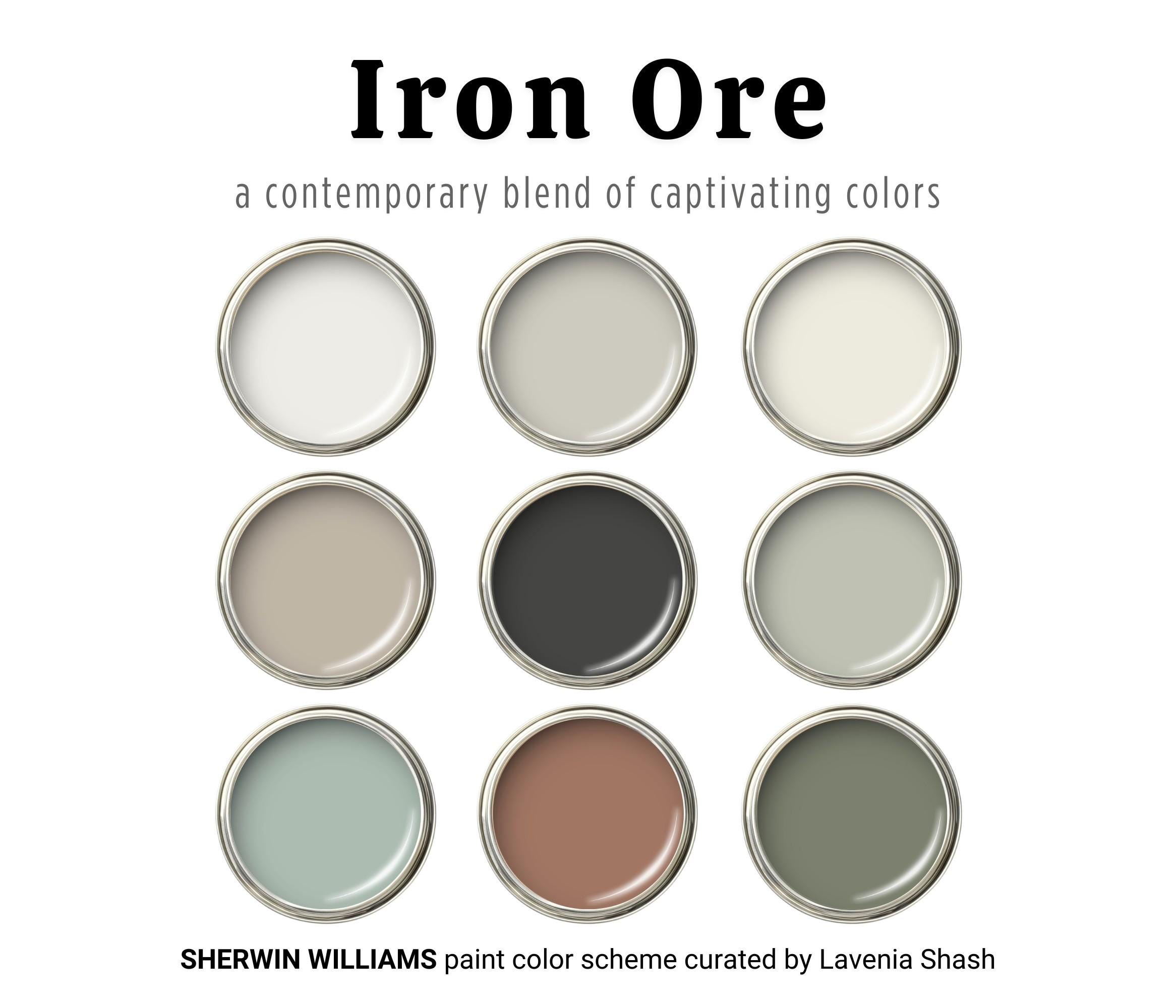 Iron Ore Sherwin Williams Paint Color Palette for Whole House Interior ...