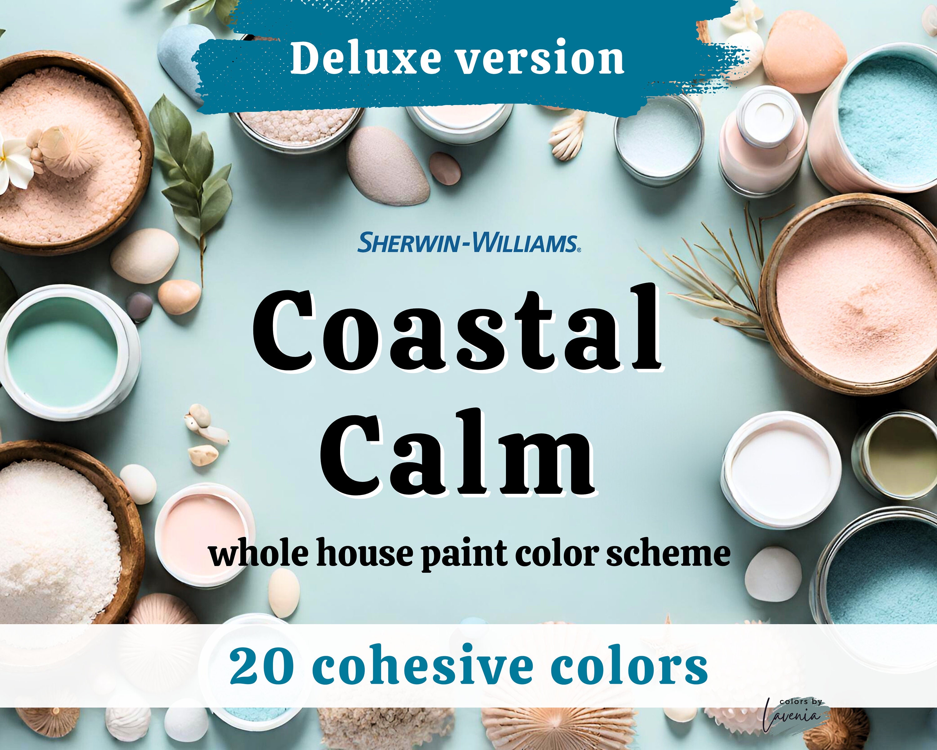 Coastal Calm Coastal Color Palette, Sherwin Williams Coastal Farmhouse ...