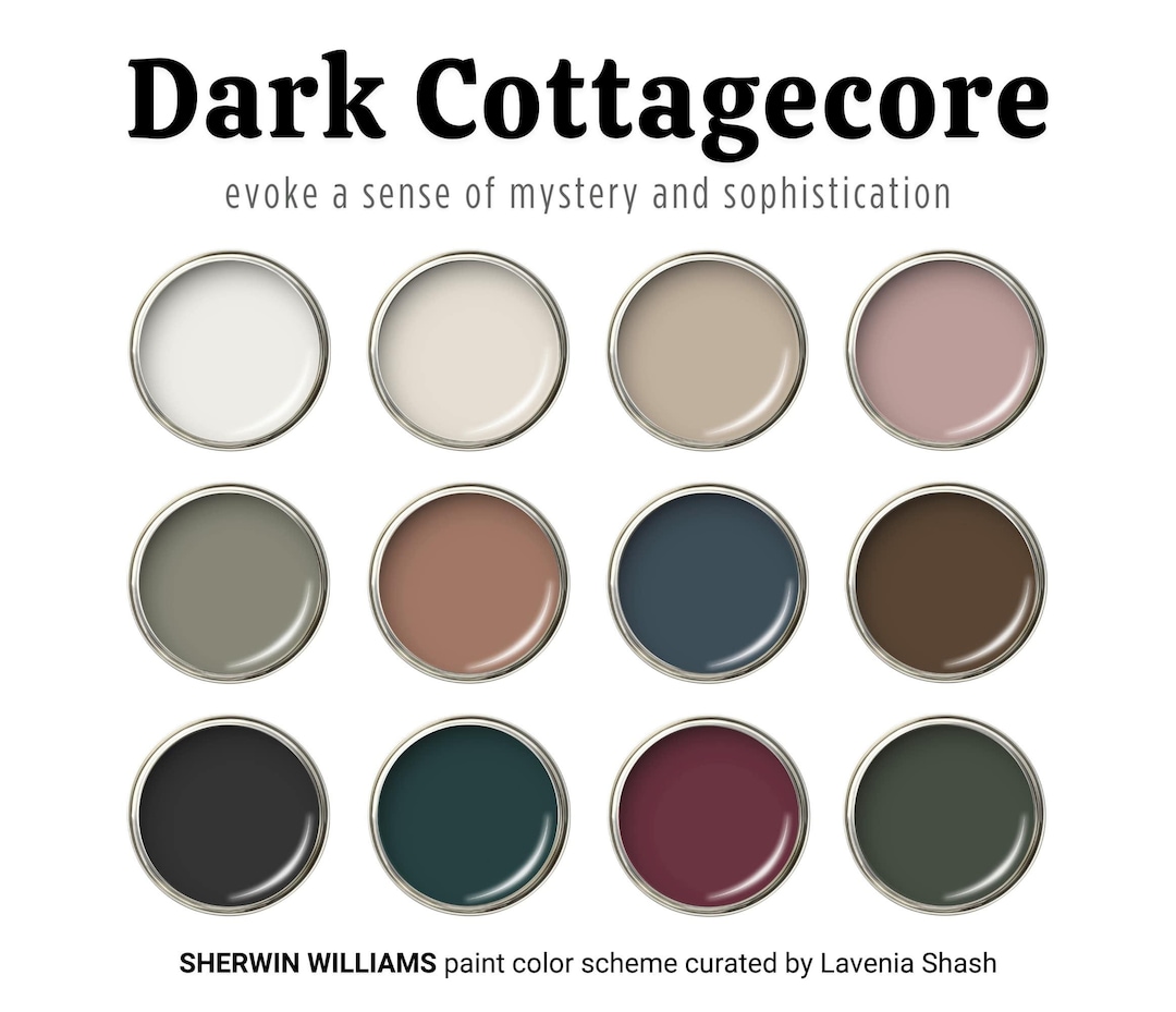 Dark Cottagecore Color Palette: Sherwin Williams Moody Eclectic Home ...