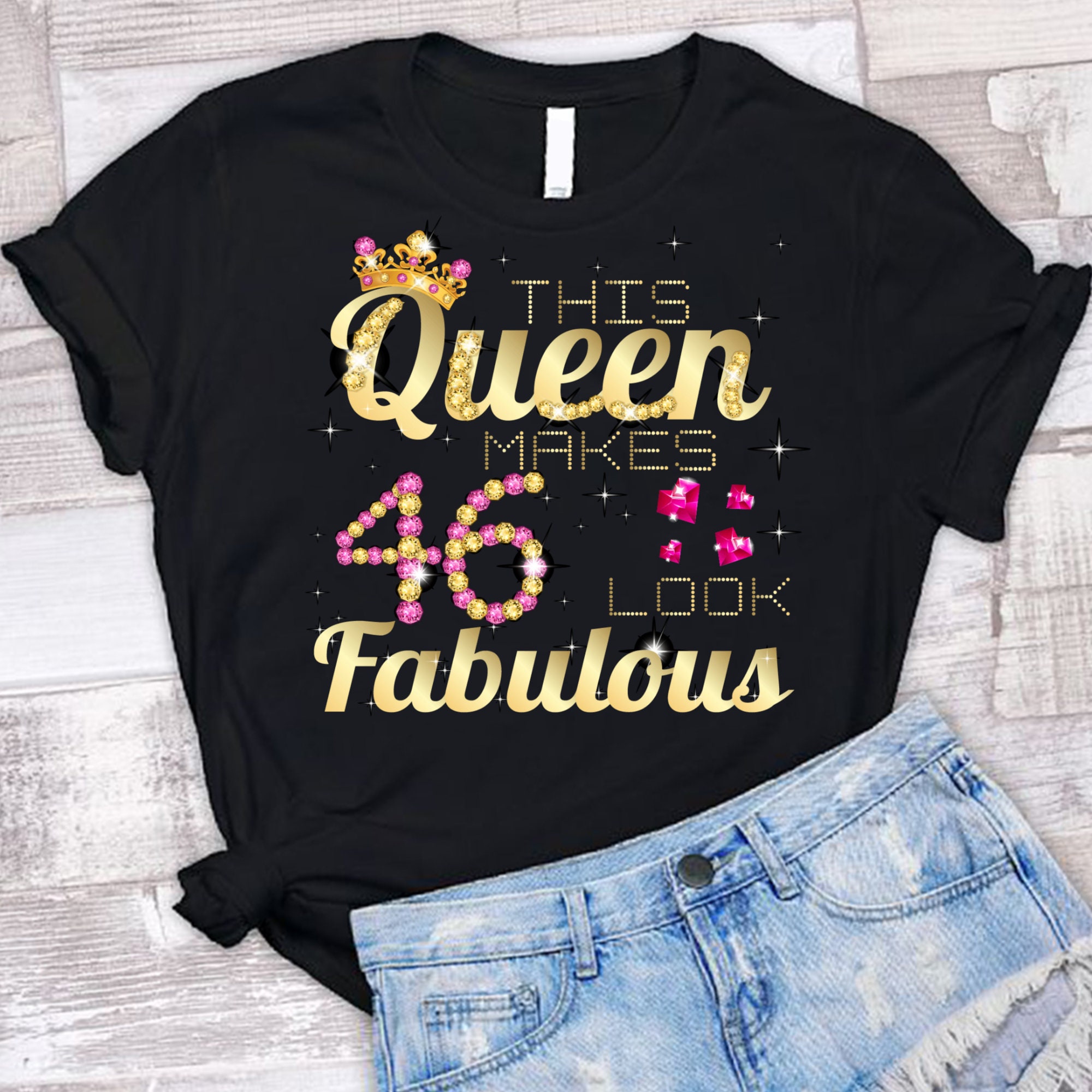 46th Birthday Shirt 46th Birthday Party Customised Birthday - Etsy