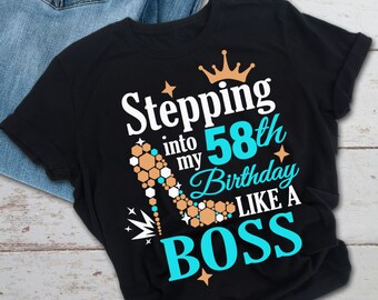 Stepping Into My 50th Birthday Like a Boss Shirt 50th | Etsy