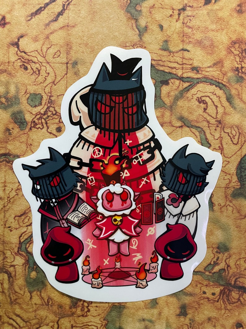 Cult of the Lamb Sticker Cult Leader Lamb Glossy Vinyl - Etsy