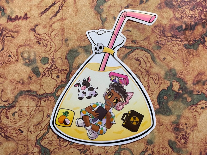 The Locked Tomb Sticker Bag Drinks john Gaius Piña Colada - Etsy