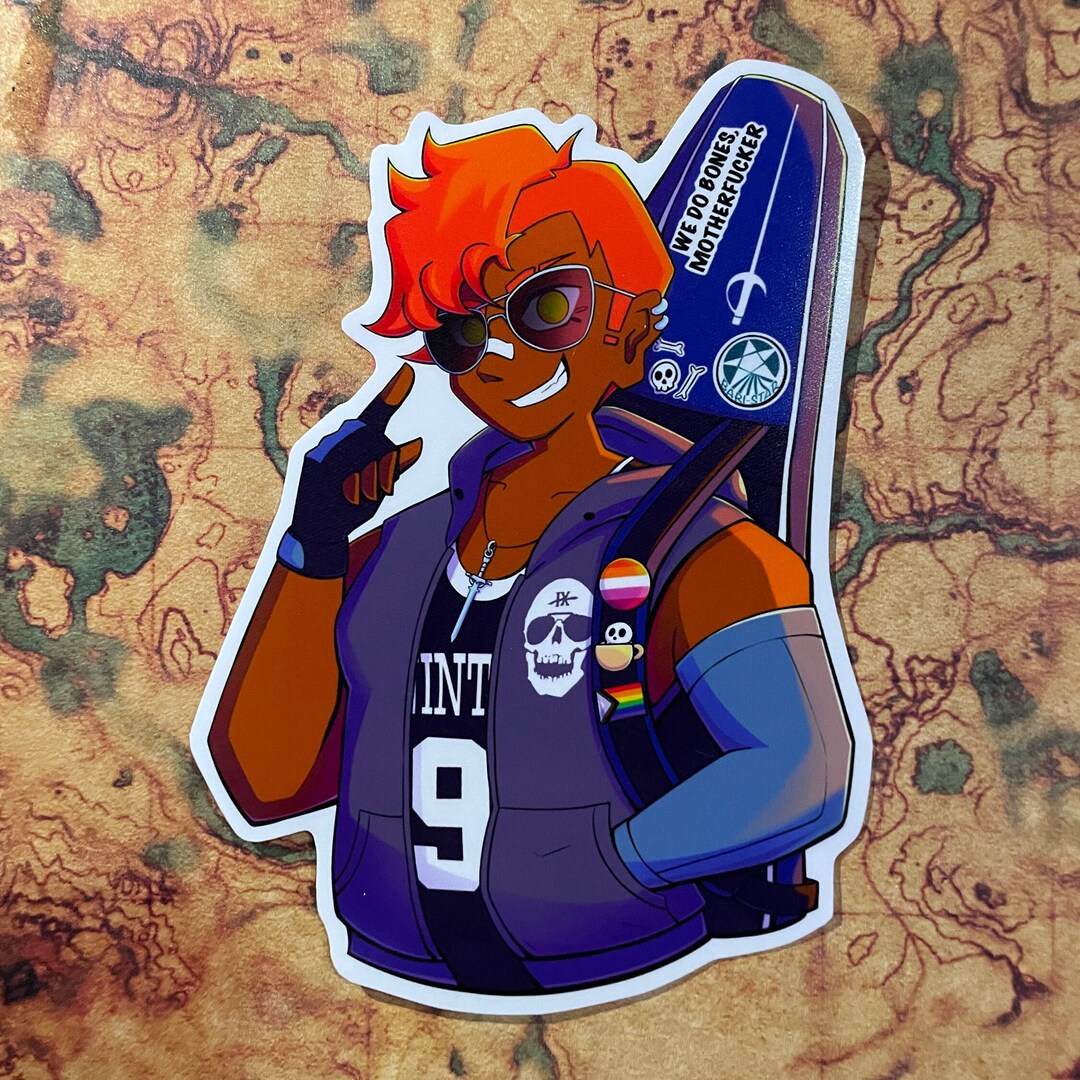 The Locked Tomb Sticker | Gideon Nav Jersey | Glossy Vinyl Sticker ...