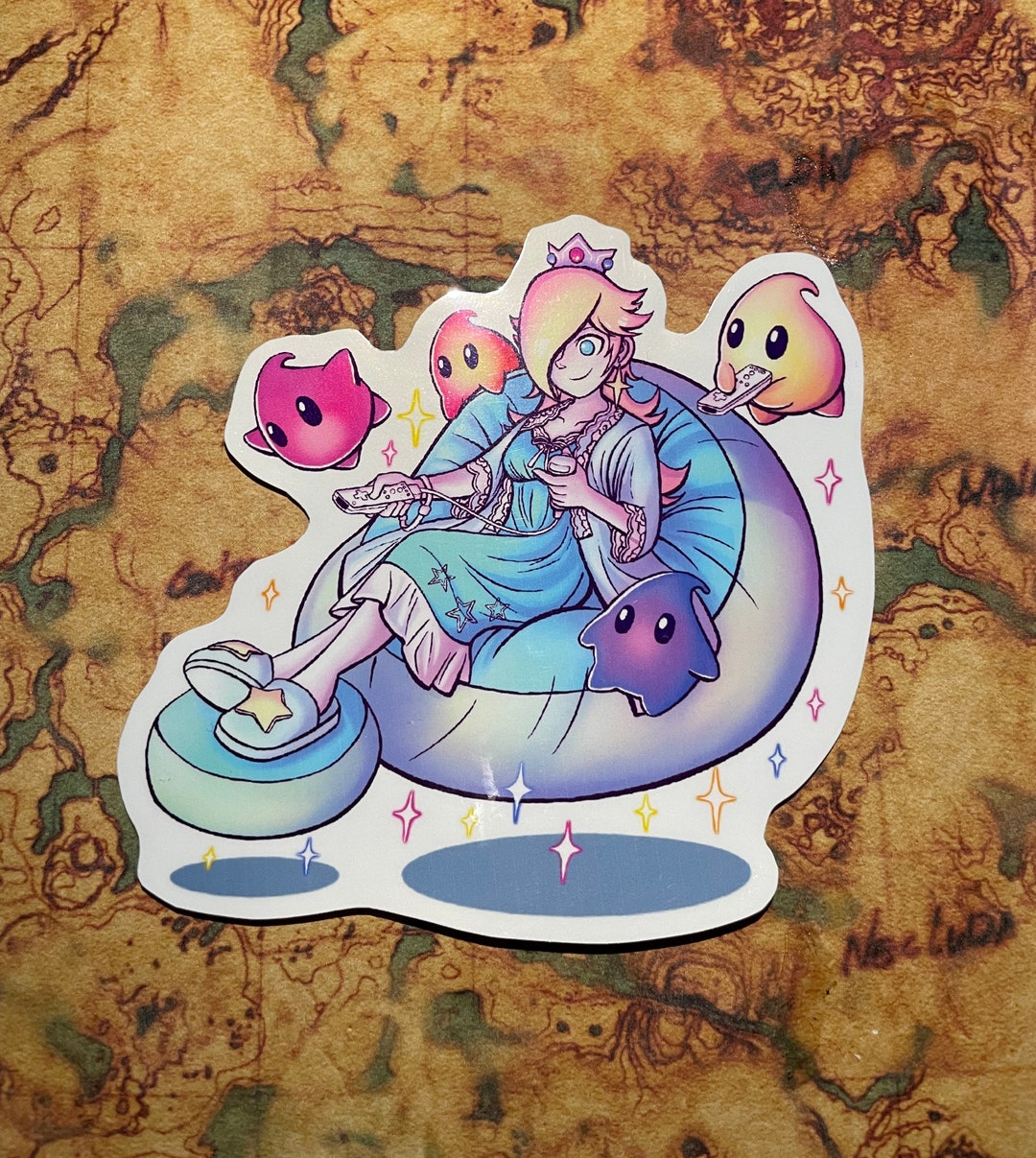 Super Mario Galaxy Sticker | Pajama Time Rosalina and Lumas | Glossy ...