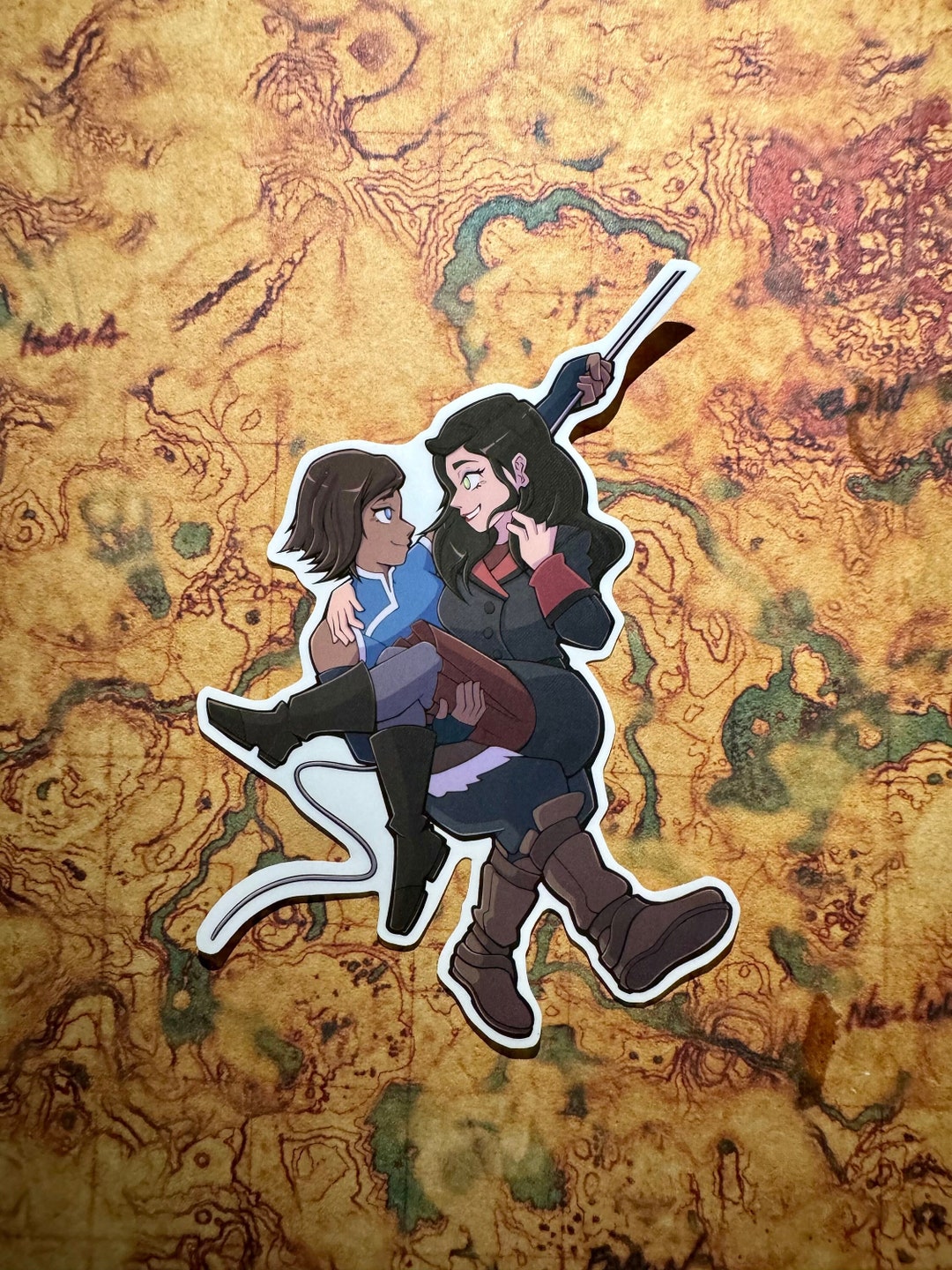 The Legend of Korra Sticker | Korrasami Swing | Glossy Vinyl Sticker ...