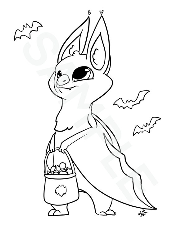 5 Halloween Coloring Sheet Prints - Etsy