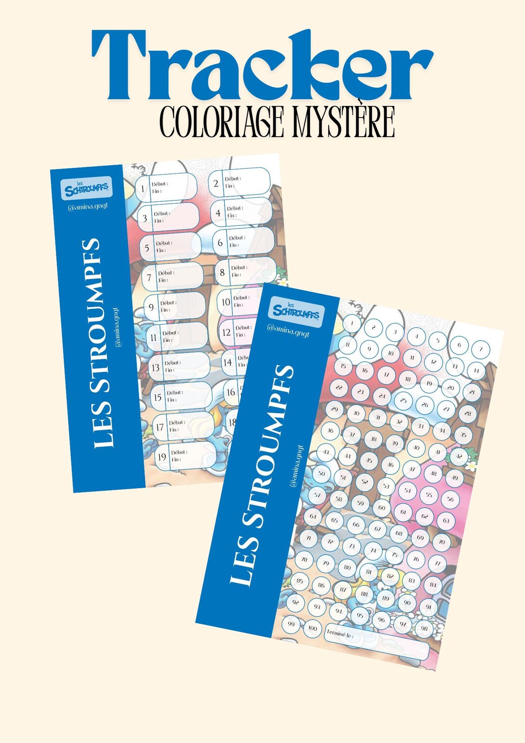 Mystery Coloring Tracker: the Smurfs – 6 Printable Pages – Progress ...