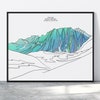 Grassi Lakes, Canmore Alberta Line Art - Digital Download to Print From ...