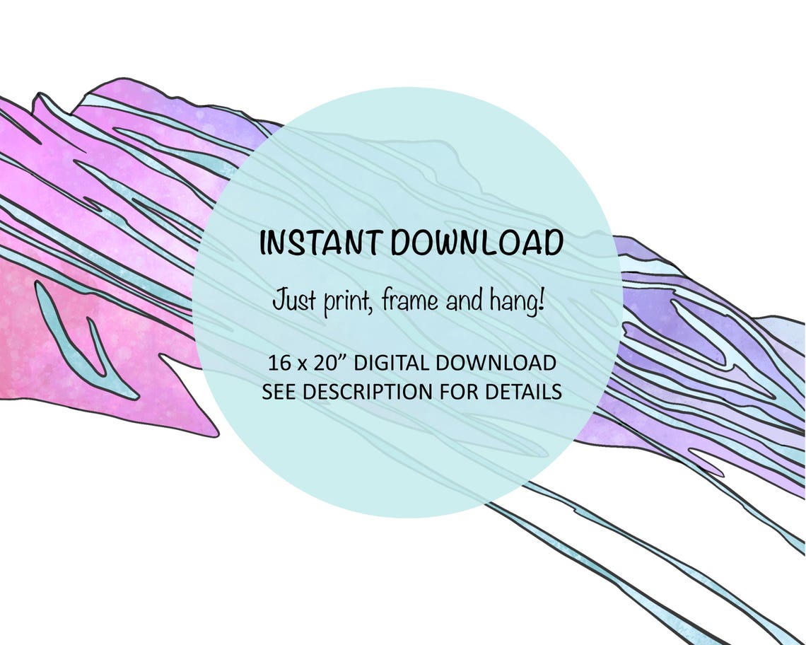 Banff National Park Line Art Print: Mt Rundle, Canadian Rockies ...