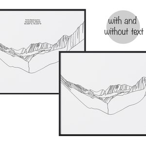 Grassi Lakes, Canmore Alberta Line Art - Digital Download to Print From ...