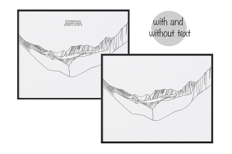 Grassi Lakes, Canmore Alberta Line Art - Digital Download to Print From ...