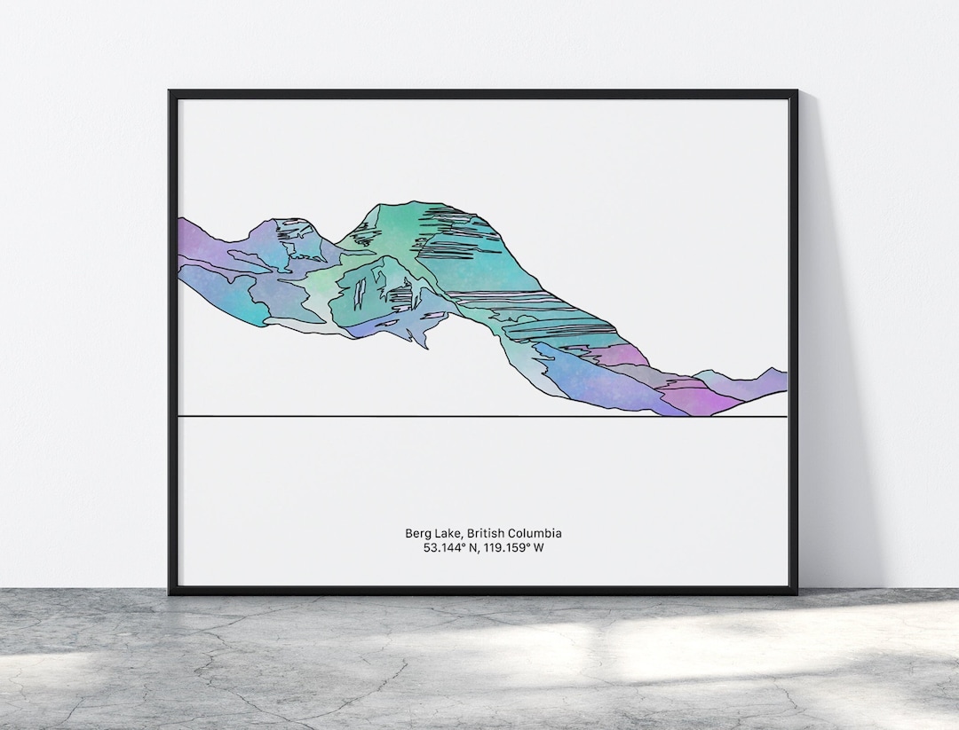 Berg Lake, Mount Robson Art Print: Canadian Rockies (digital Download ...