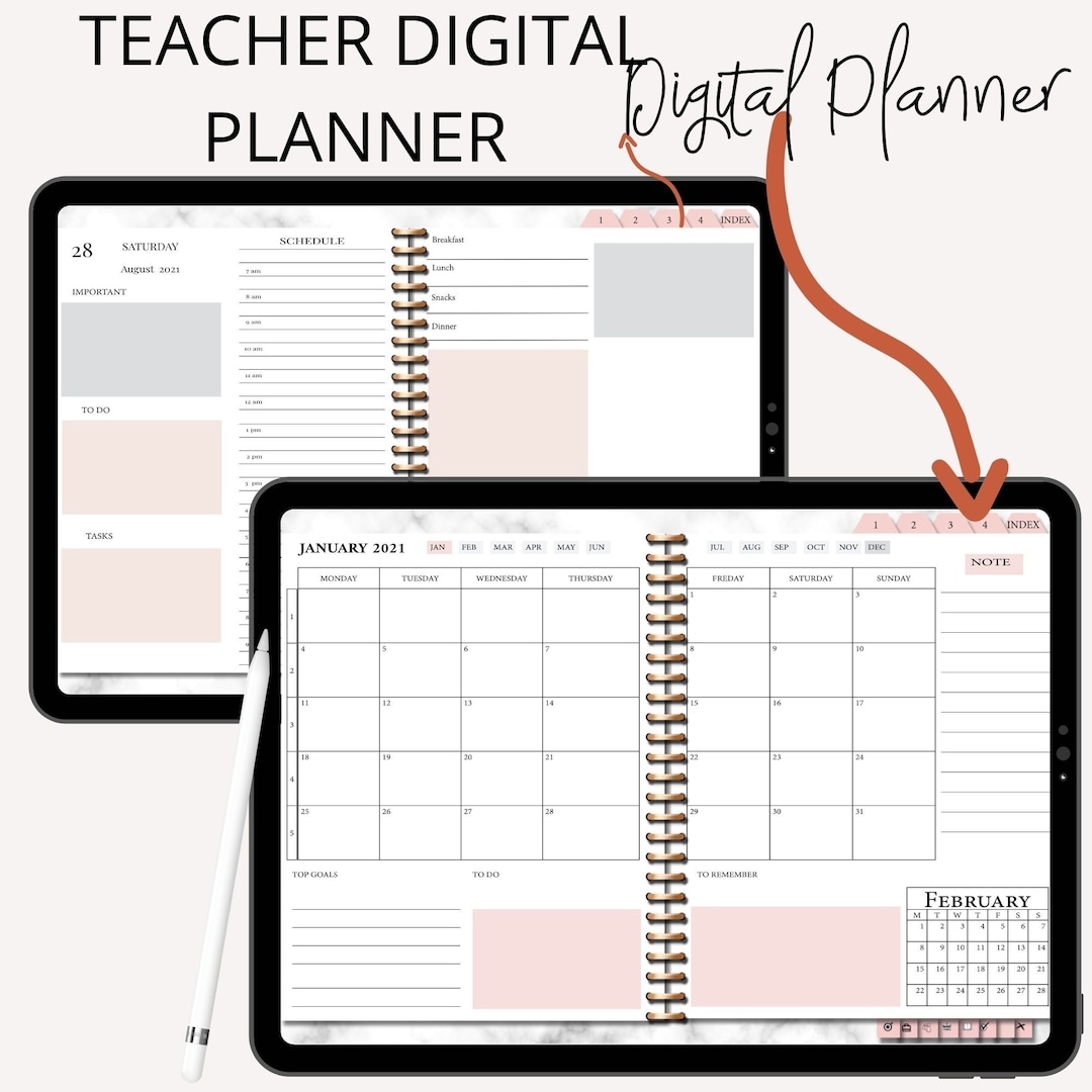 Digital Teacher Planner for Good Notes Notability. Lesson - Etsy UK