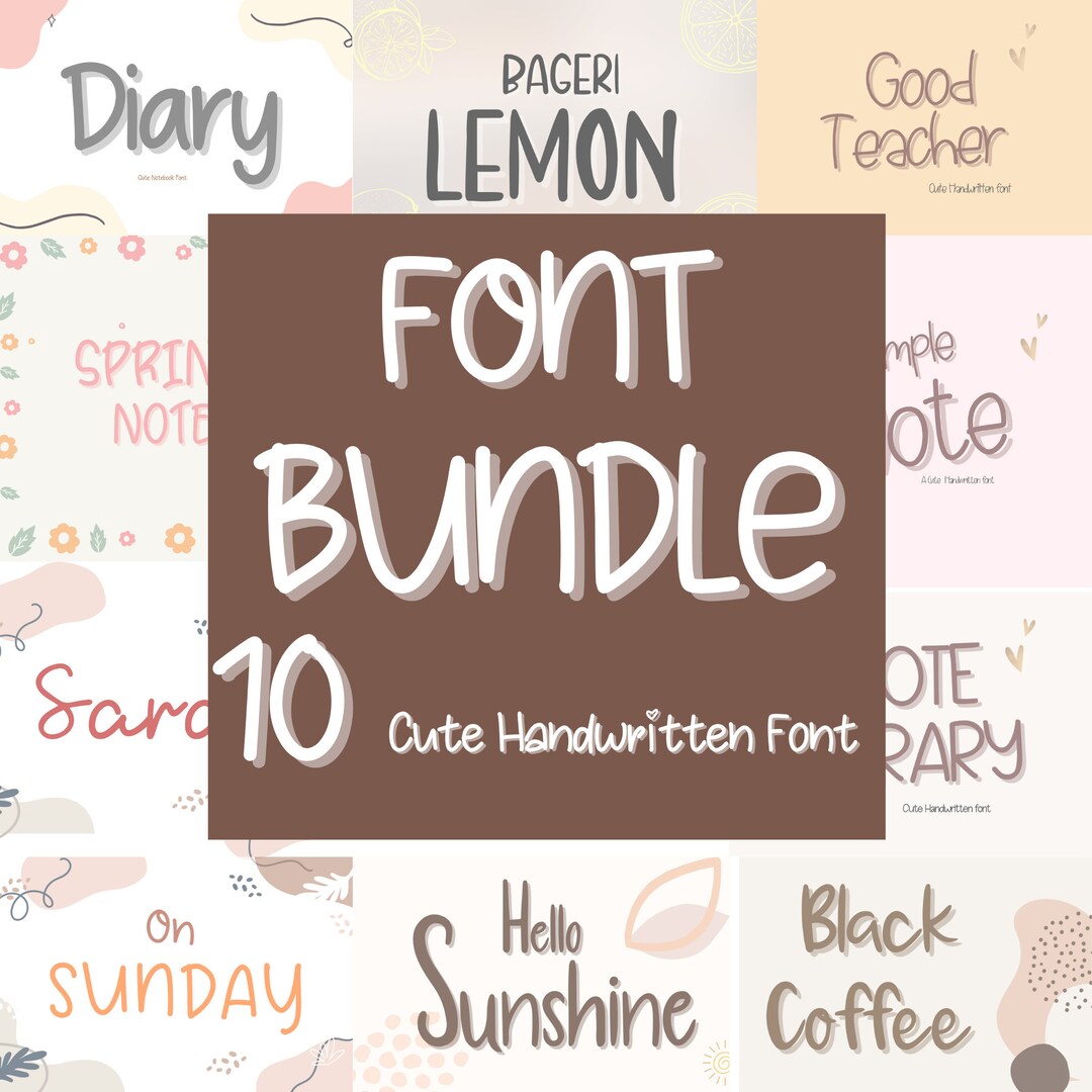 Font Bundle.handwritten Font Bundle,otf, Digital Font, Digital Download ...