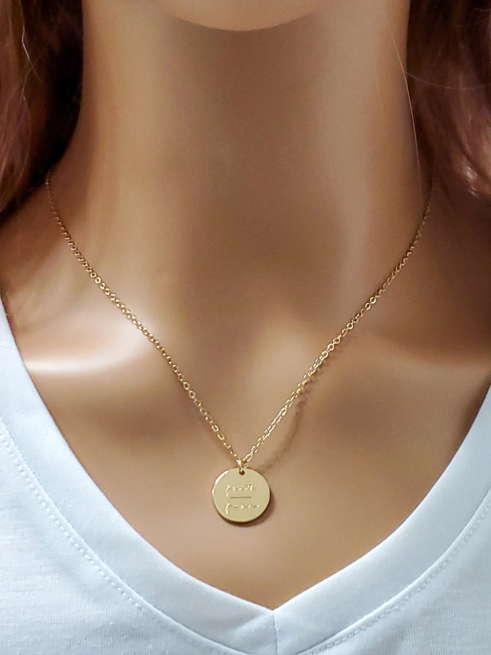 Faith Over Fear Gold Filled Necklace, Sterling Silver, Christian ...