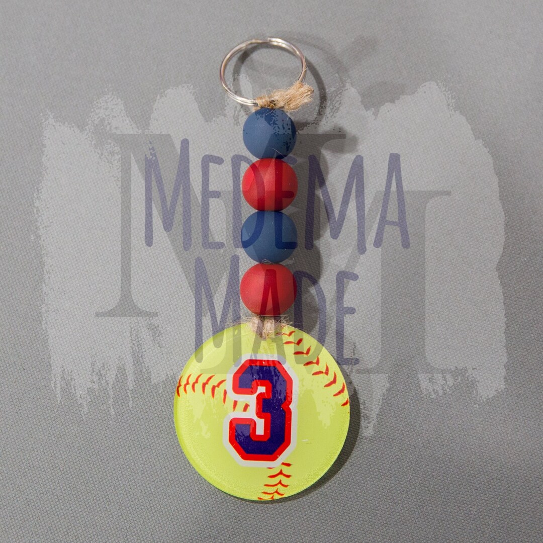 Personalized Softball Keychain Softball Team Gift Mom Life - Etsy
